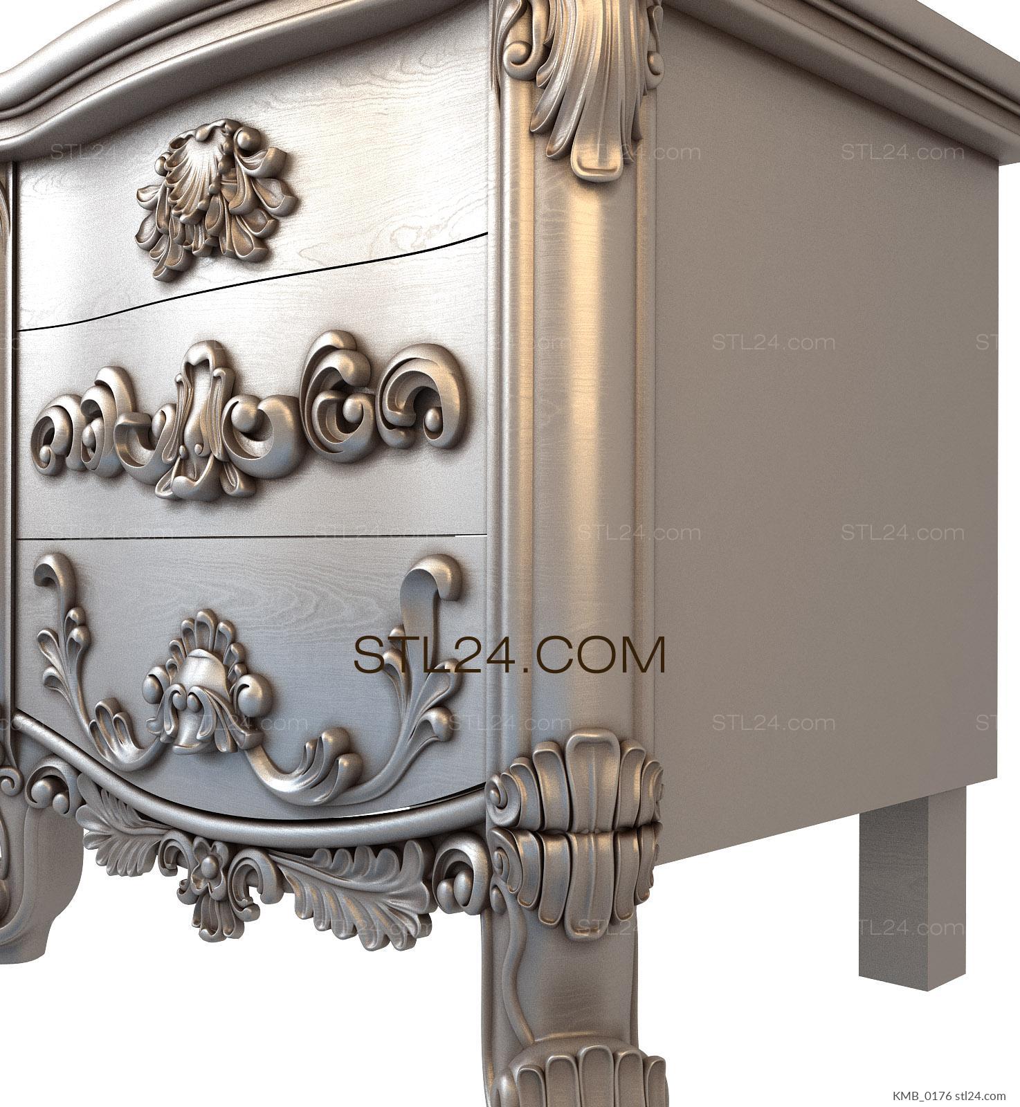 Set of furniture - KMB_0176. 3D stl model for CNC