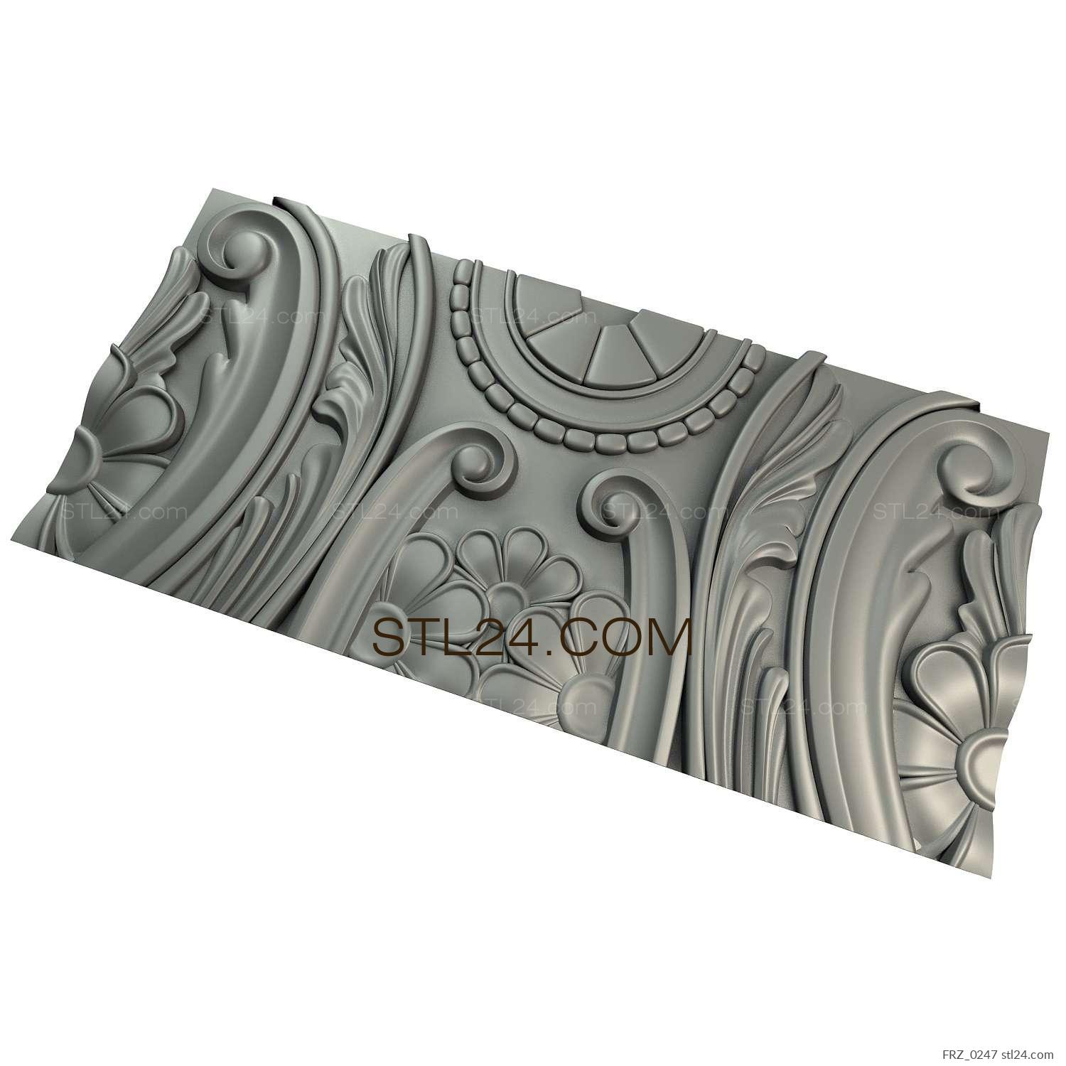 Фризы - Солнечное лето, FRZ_0247 | 3D модель для ЧПУ станка