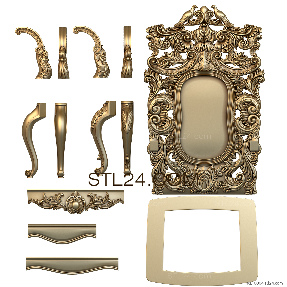 Armchairs - KRL_0004. 3D stl model for CNC